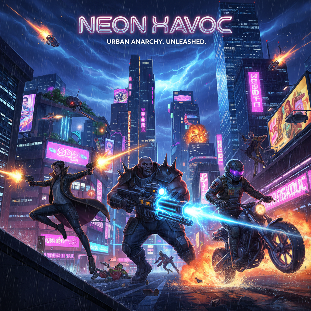 Neon Mayhem City - 3D Open World by Jabali AI