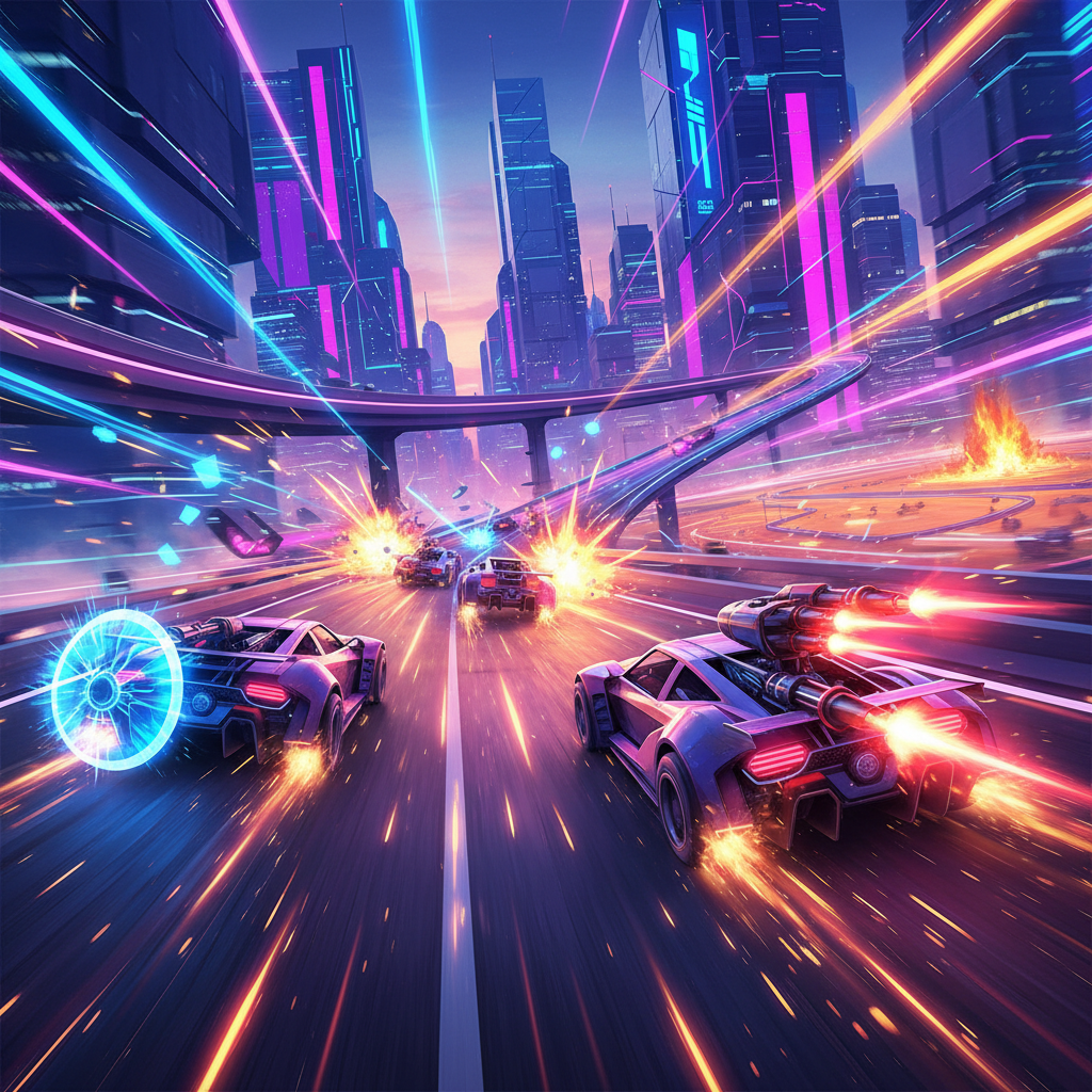 Neon Velocity: Combat Circuit - 3D Racing by Jabali AI
