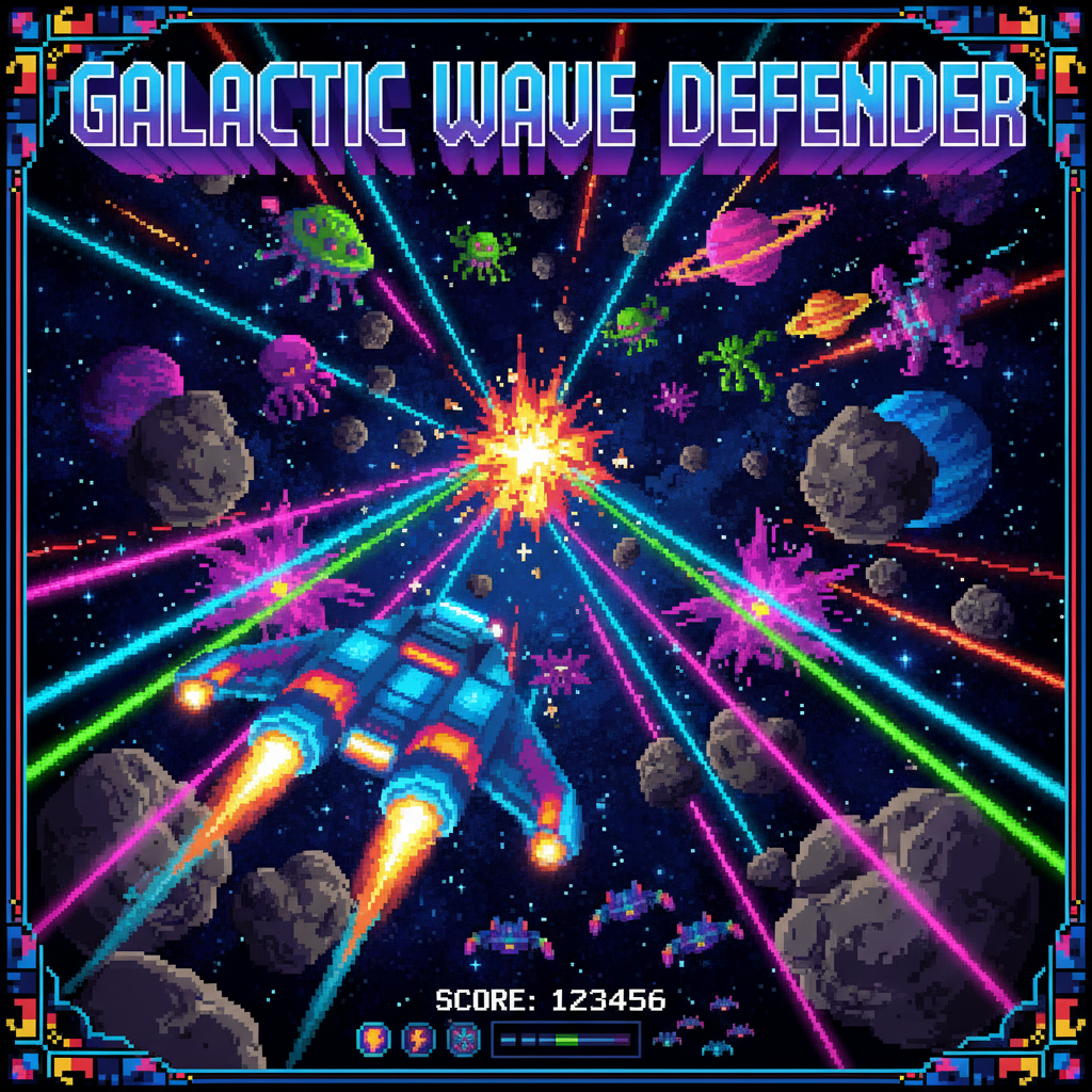 Galactic Wave Defender - Fixed Shooter Arcade by Jabali AI