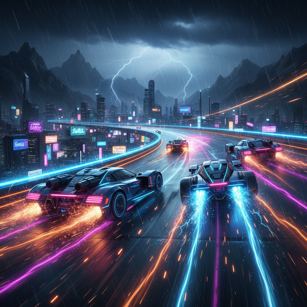Neon Velocity: Combat Circuit - 3D Racing by Jabali AI