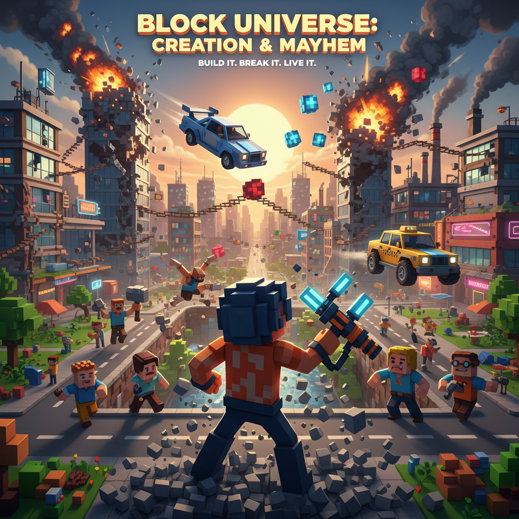 Voxel City Unbound - 3D Open World by Jabali AI