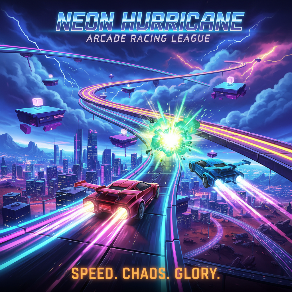 Neon Chaos Racers - 3D Racing by Jabali AI