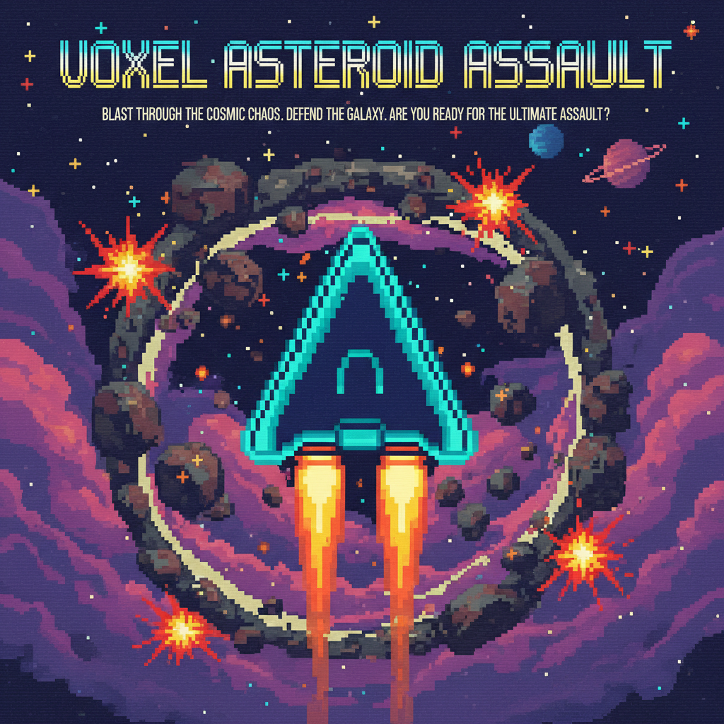 Voxel Asteroid Assault - Fixed Shooter Arcade by Jabali AI