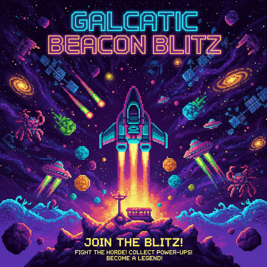 Galactic Beacon Blitz - Fixed Shooter Arcade by Jabali AI