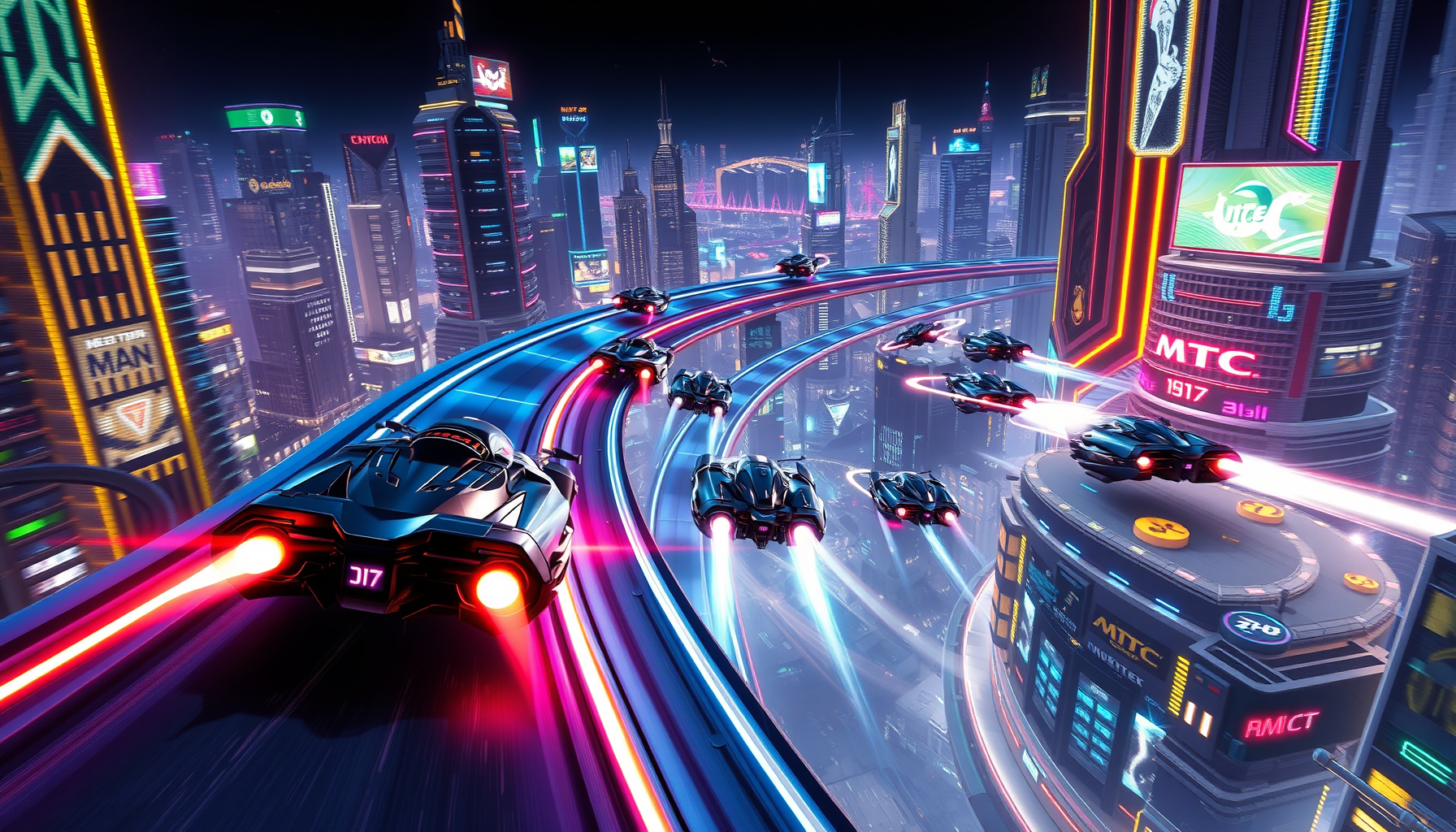 Neon Velocity: Battle Circuit - 3D Racing by Jabali AI