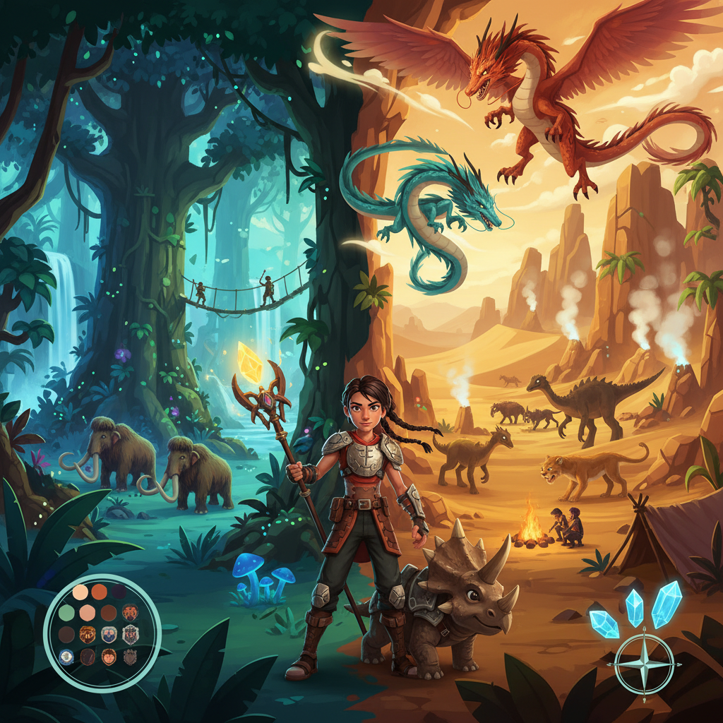 Primal Tamer: Dragon Realms - Adventure RPG by Jabali AI
