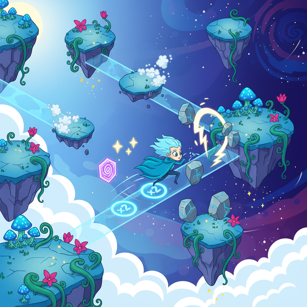 Sky Runner Star - Rhythm Platformer by Jabali AI
