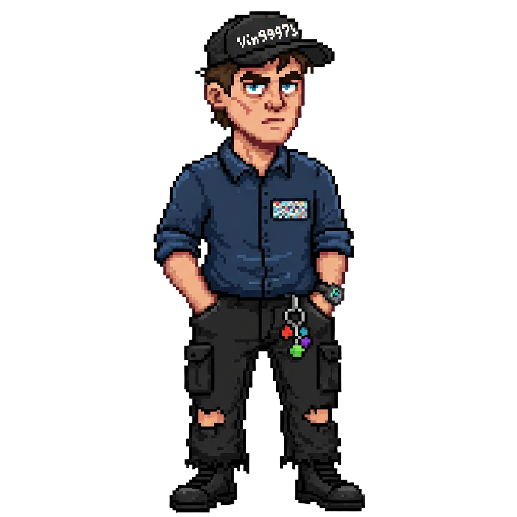 Vince 'Glitch' McNet - Character Life Simulation by Jabali AI