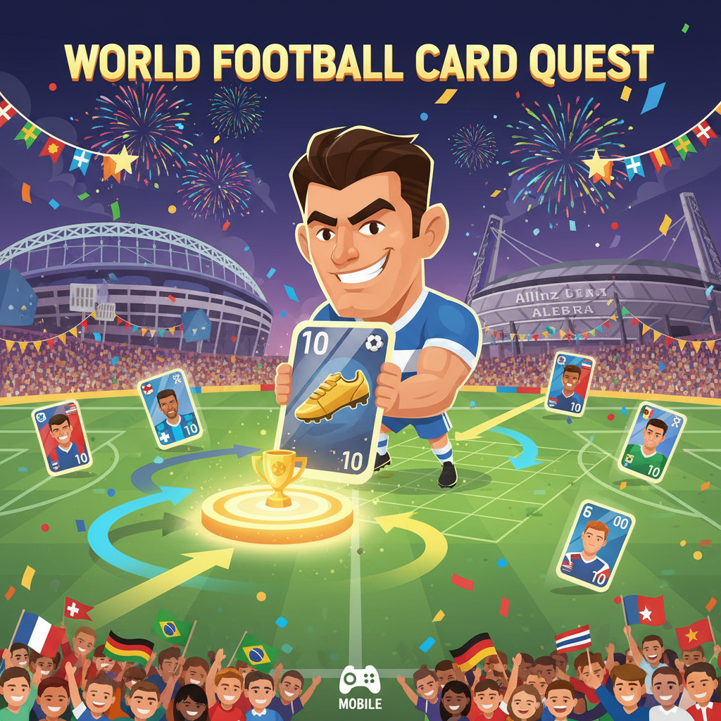 World Football Card Quest - Grid-Based Puzzle by Jabali AI