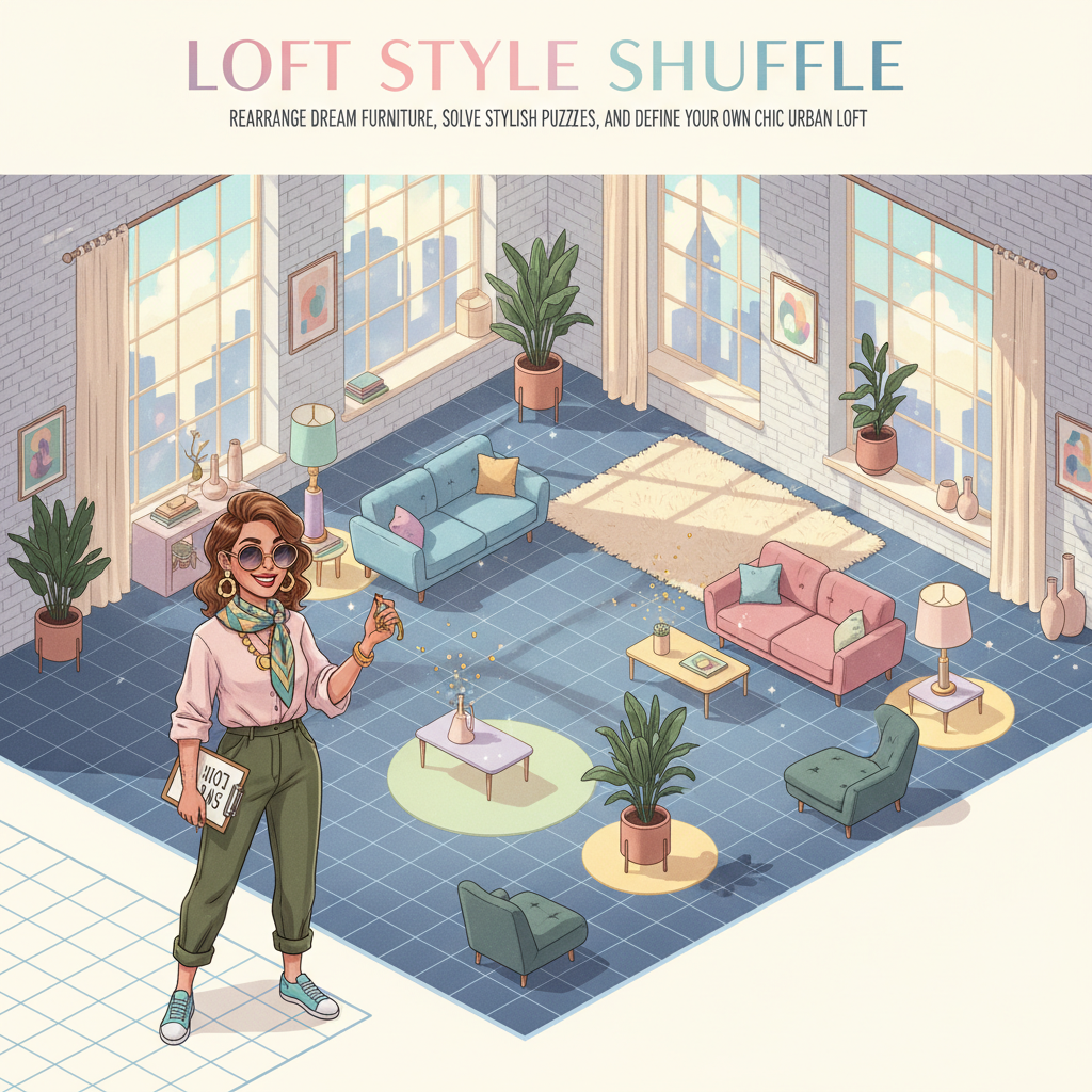 Loft Style Shuffle - Grid-Based Puzzle by Jabali AI