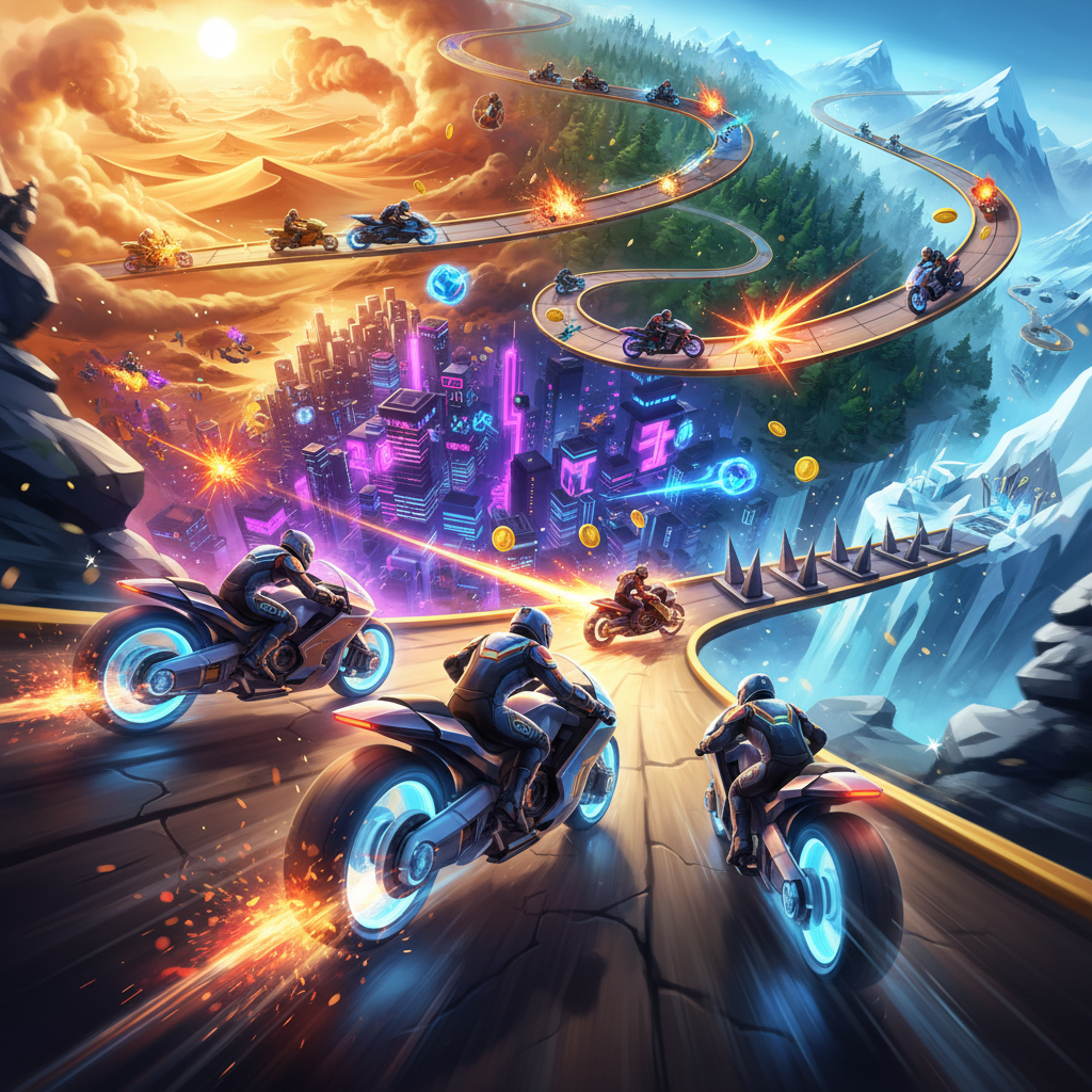 Turbo Clash Riders - 3D Racing by Jabali AI