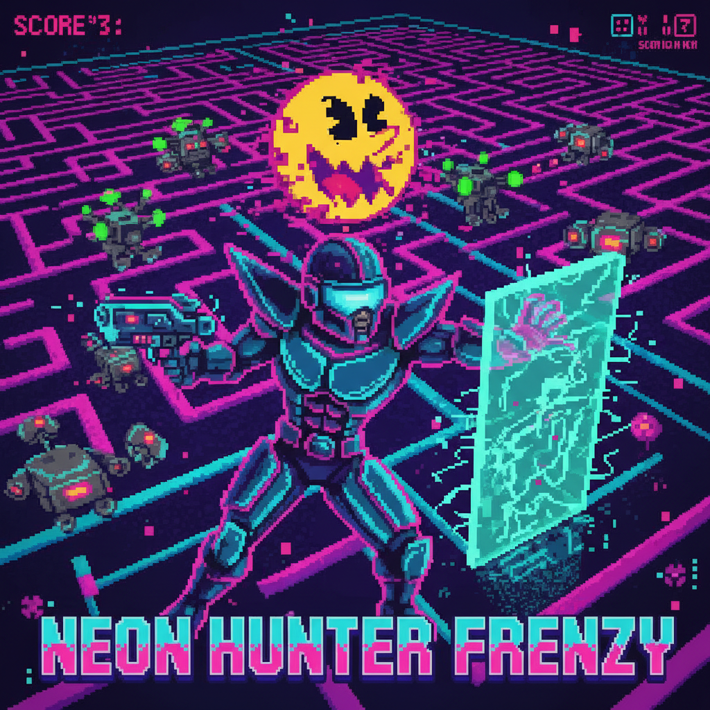 Neon Hunter Frenzy - Maze Shooter Arcade by Jabali AI