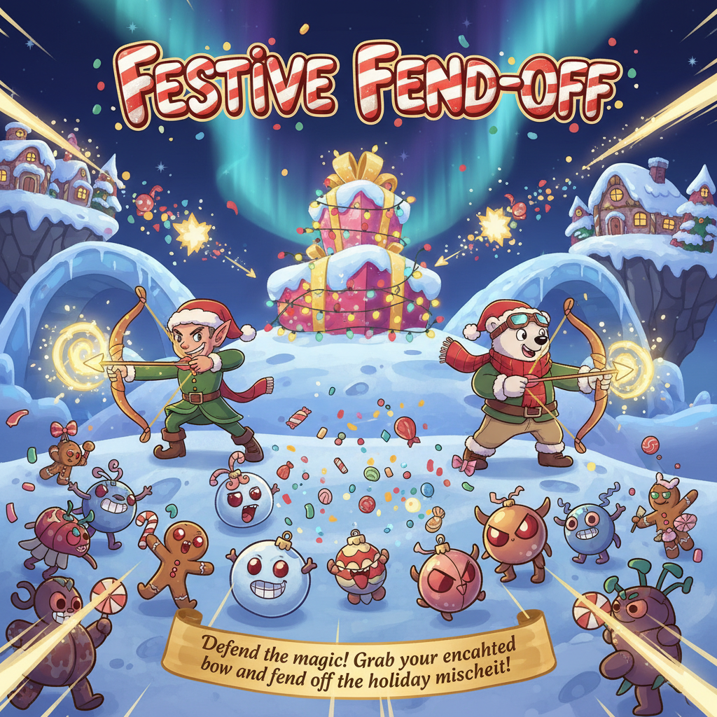 Festive Fend-Off - Strategic Defense Arcade by Jabali AI