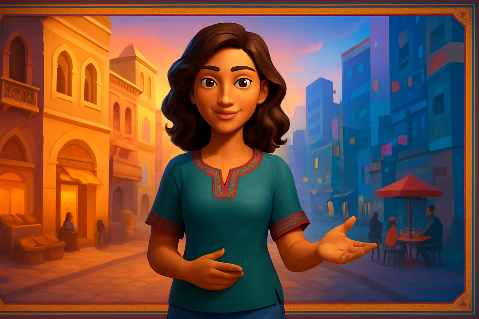 Lina Al-Farouqi - 3D Character Simulation by Jabali AI
