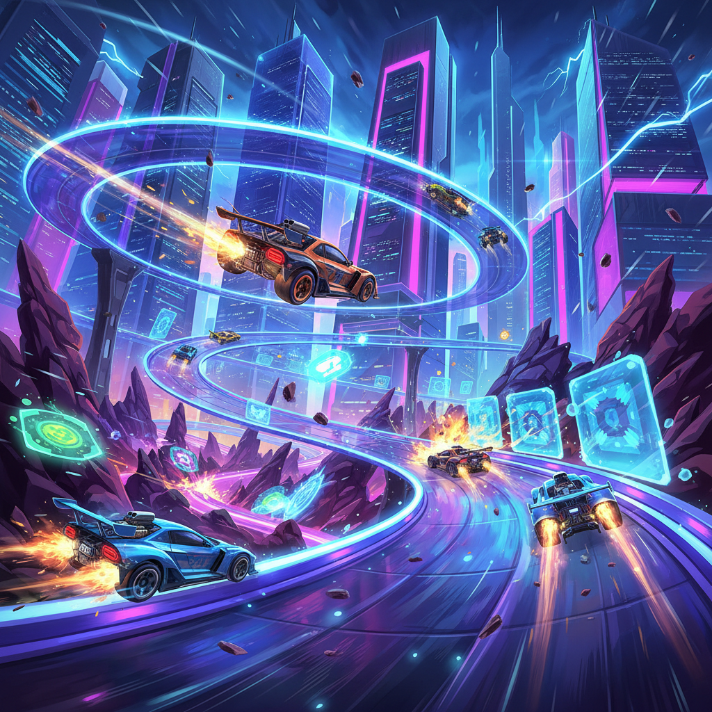 Neon Rift Racers - 3D Racing by Jabali AI