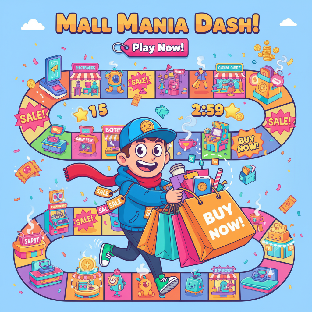 Mall Mania Dash - Grid-Based Puzzle by Jabali AI