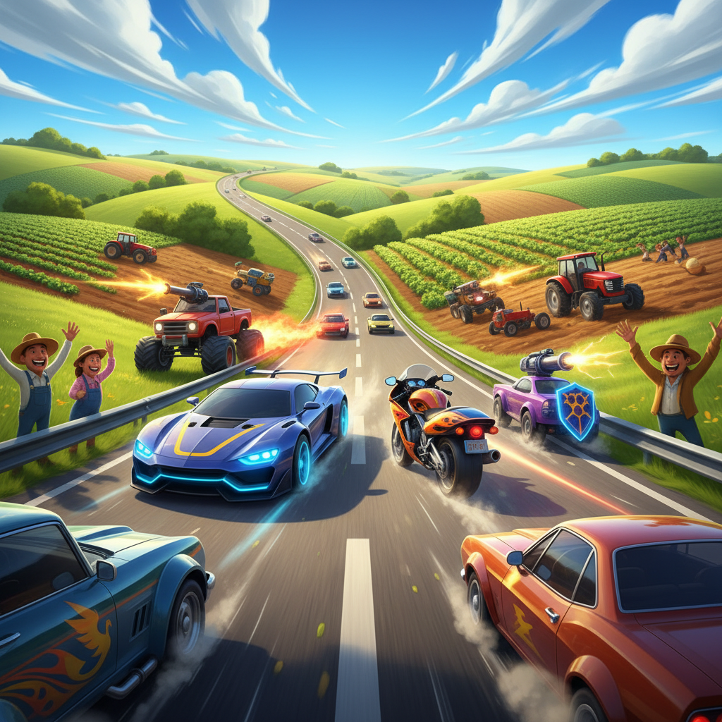 Farmland Fury Racers - 3D Racing by Jabali AI