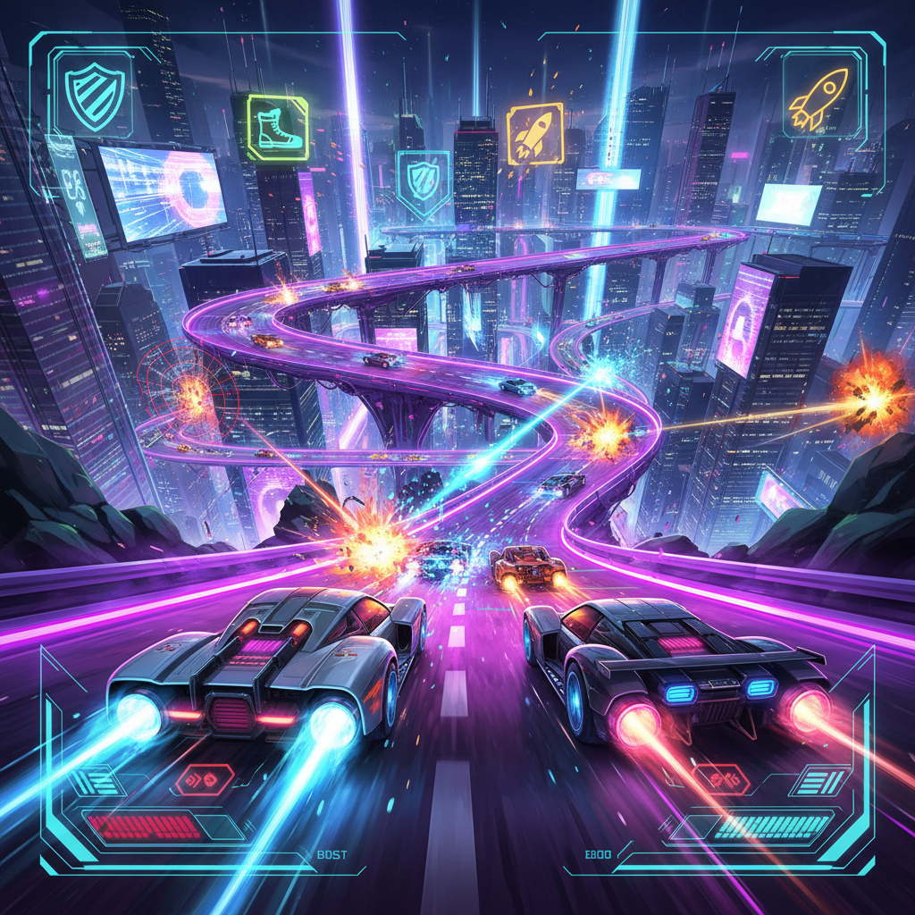Neon Rivals: Combat Rush - 3D Racing by Jabali AI