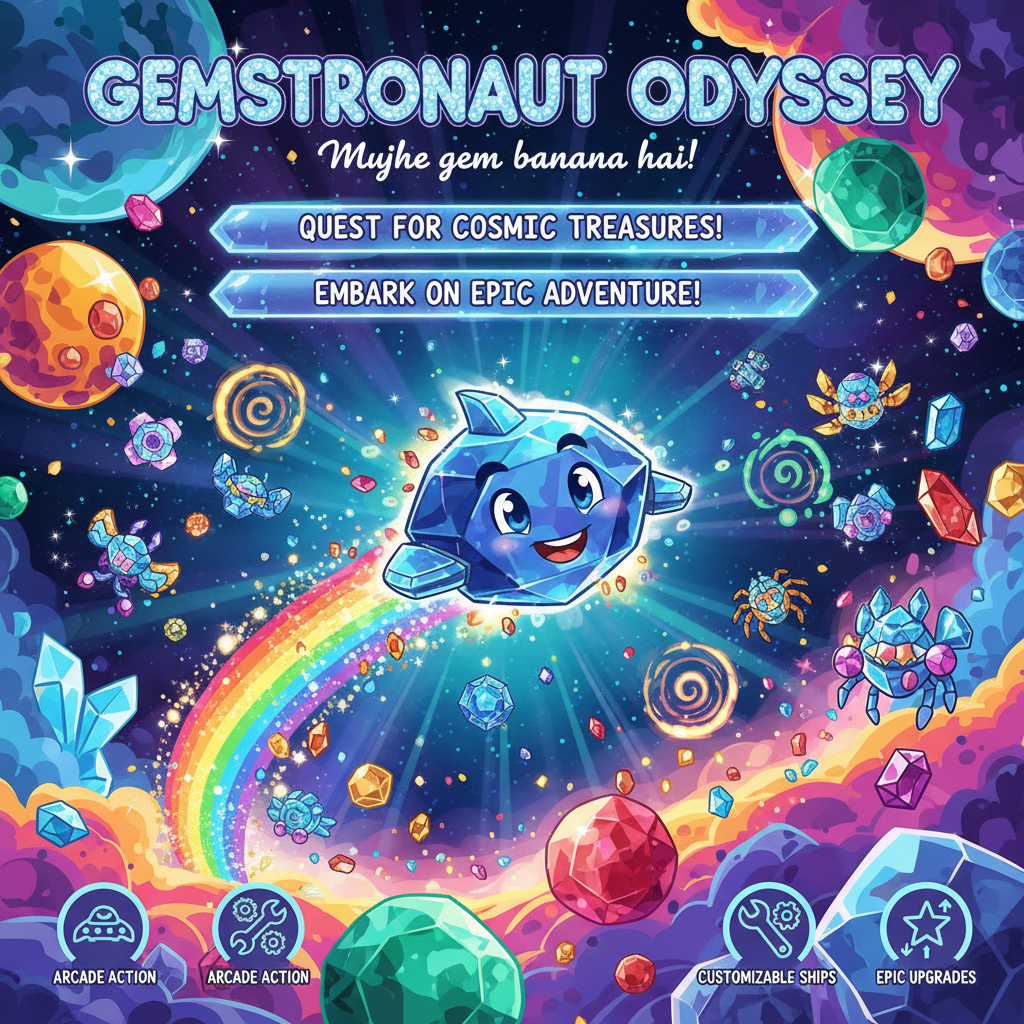 Gemstronaut Odyssey - Fixed Shooter Arcade by Jabali AI