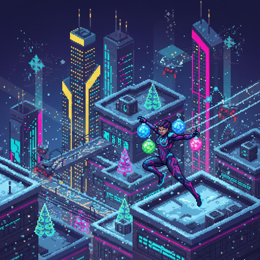 Winterlight Circuit Run - Rhythm Platformer by Jabali AI