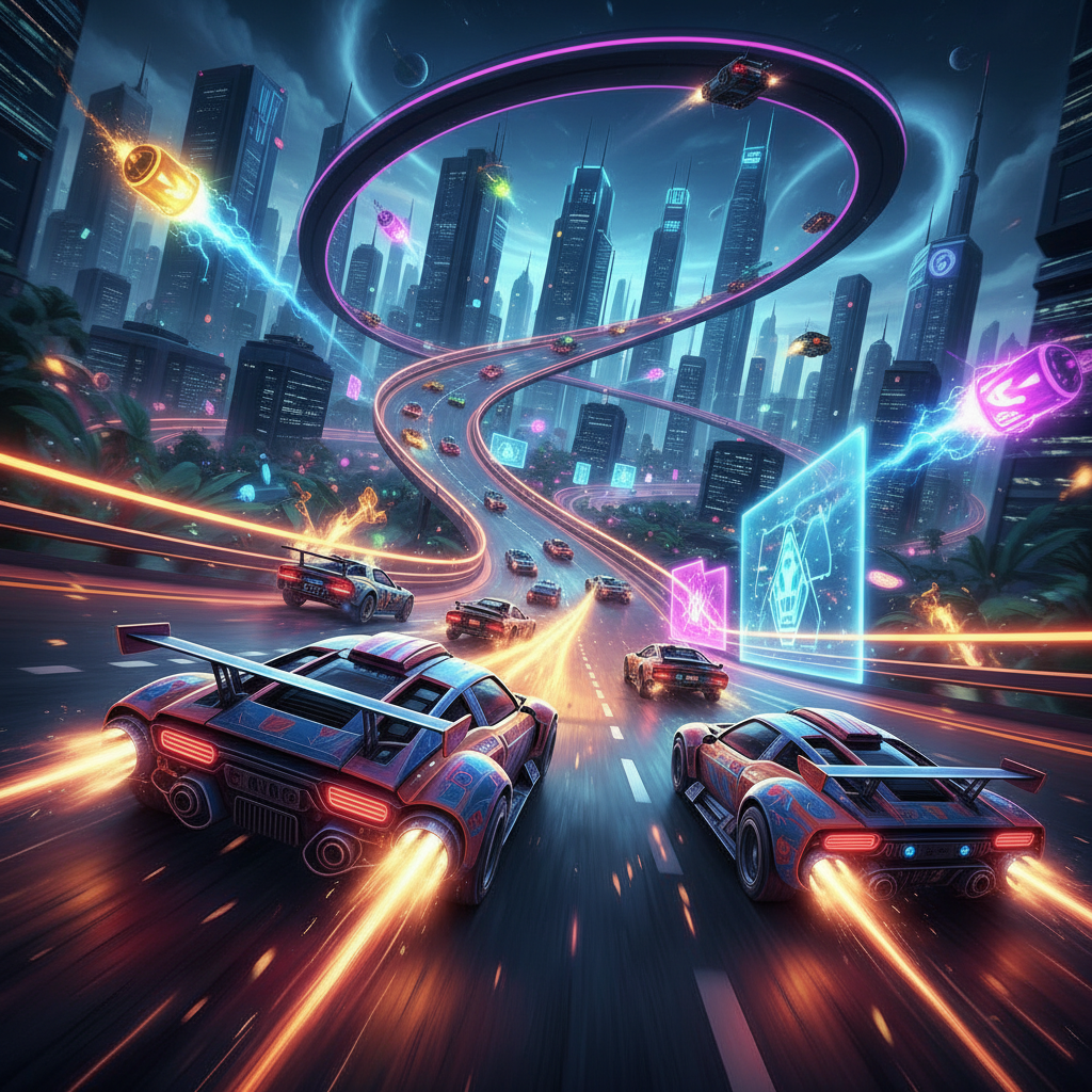 Neon Velocity: Combat Circuit - 3D Racing by Jabali AI