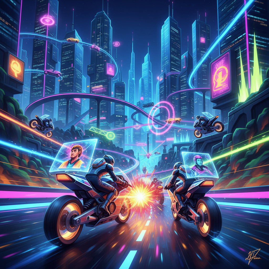Neon Clash Racers - 3D Racing by Jabali AI