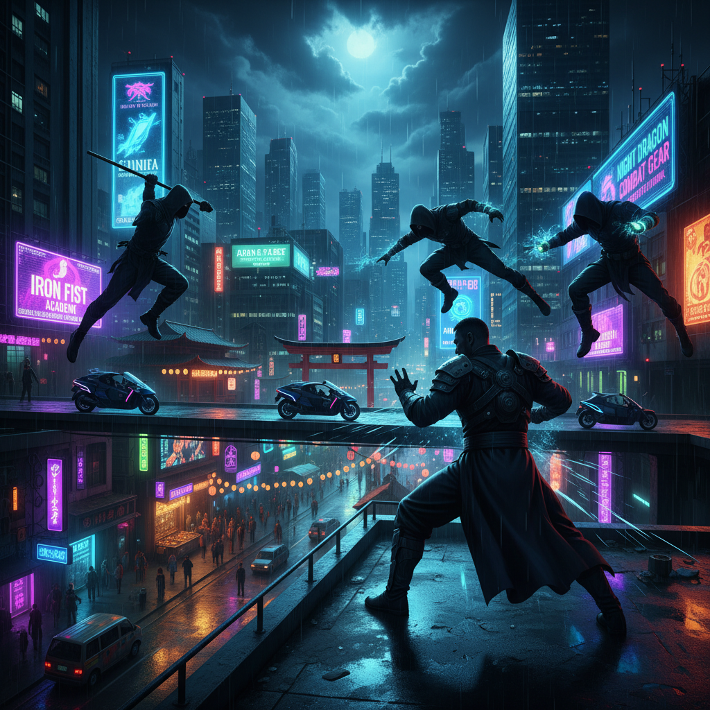 Neon Fist City - 3D Open World by Jabali AI