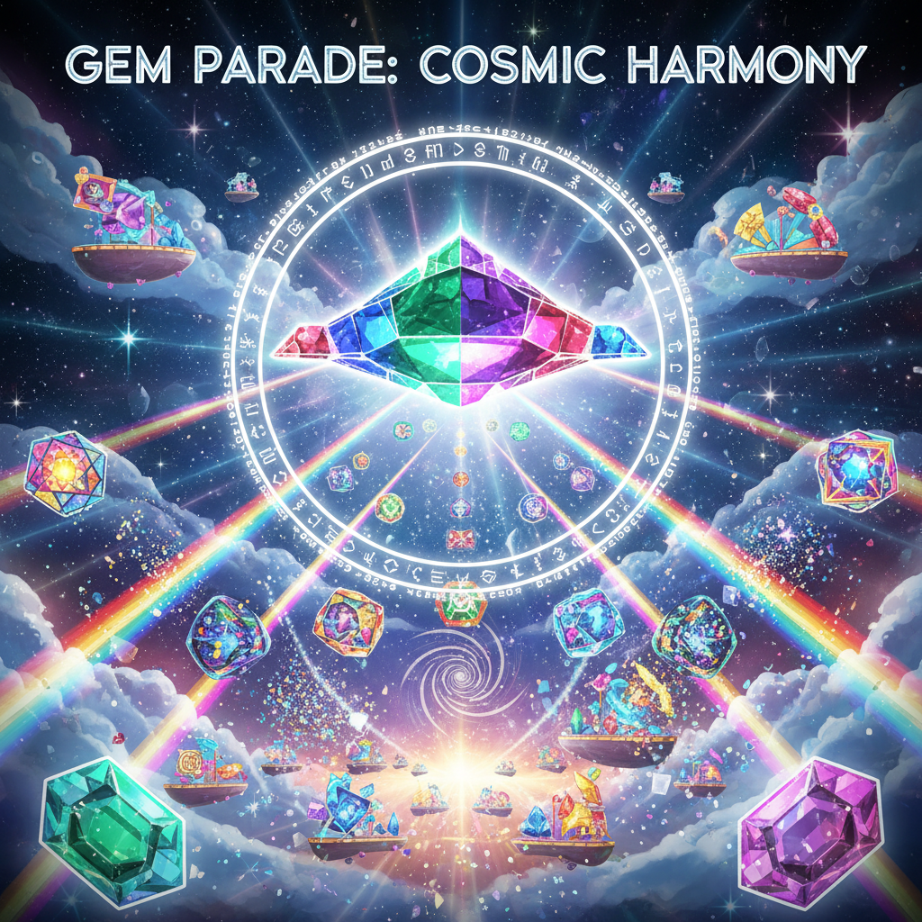 Gem Parade: Cosmic Harmony - Fixed Shooter Arcade by Jabali AI