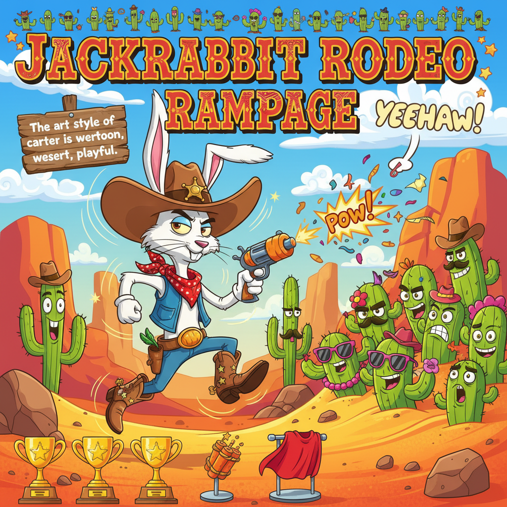 Jackrabbit Rodeo Rampage - Fixed Shooter Arcade by Jabali AI