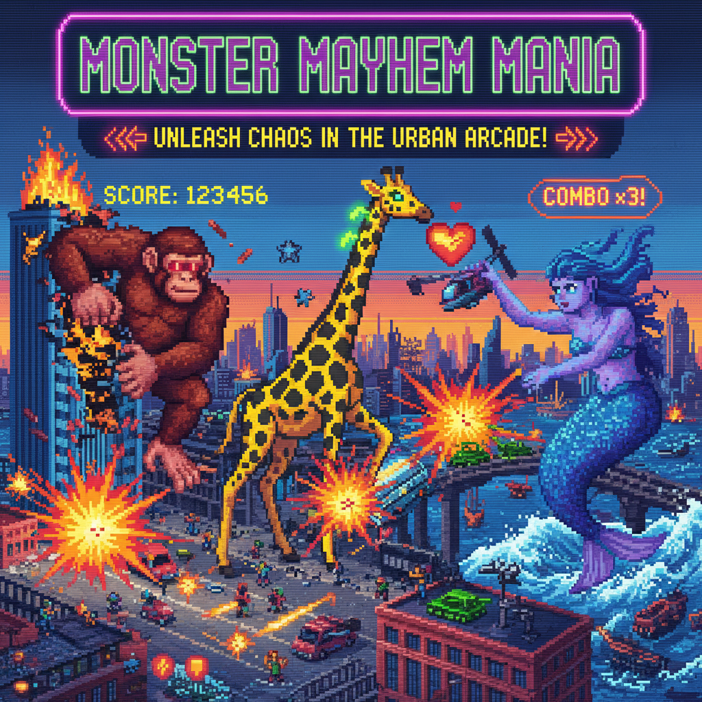 Monster Mayhem Mania - Fixed Shooter Arcade by Jabali AI