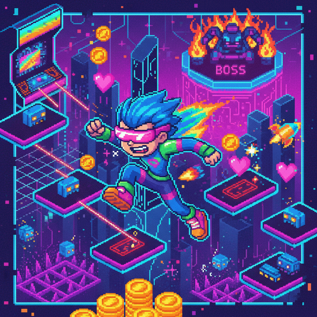 Neon Dashcade - Rhythm Platformer by Jabali AI