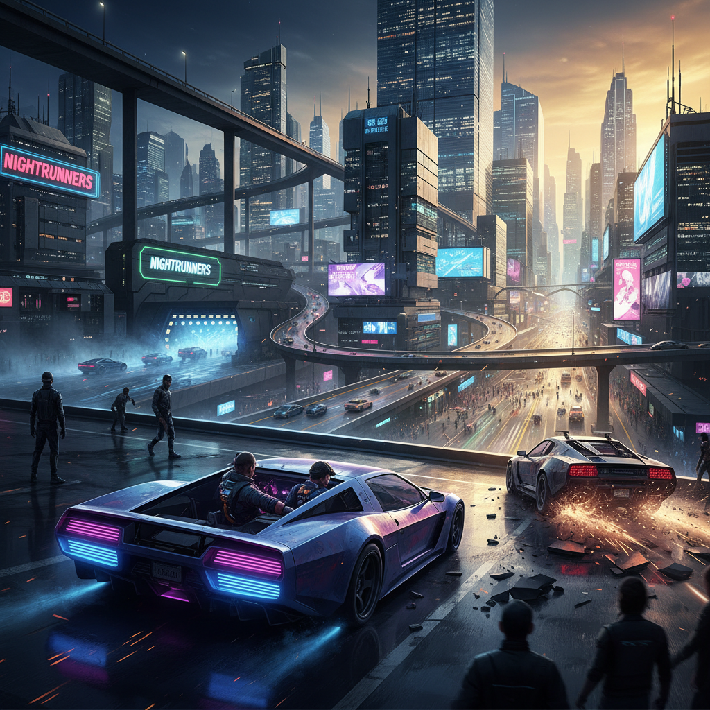 Neon Grid Rivals - 3D Open World by Jabali AI