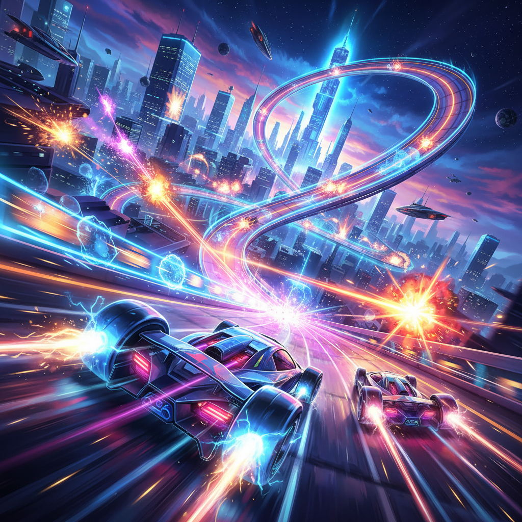 Neon Velocity: Combat Circuit - 3D Racing by Jabali AI