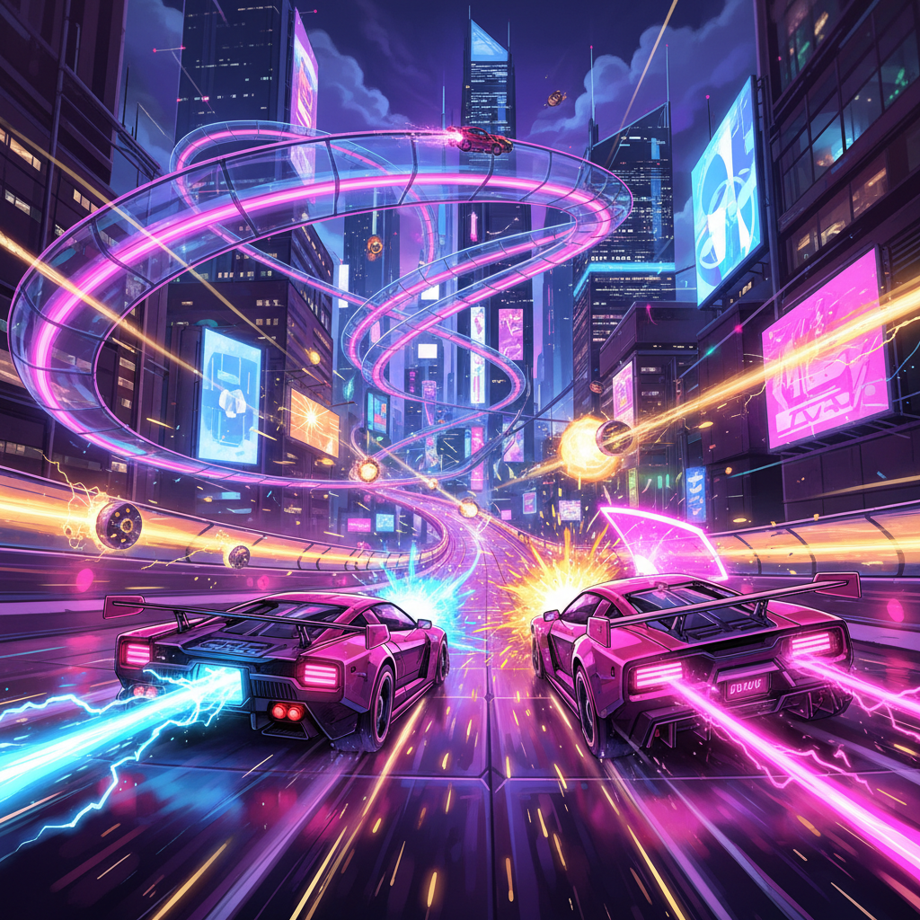 Neon Velocity: Combat Circuit - 3D Racing by Jabali AI