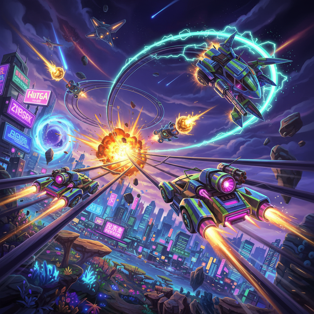 Neon Velocity: Combat Circuit - 3D Racing by Jabali AI