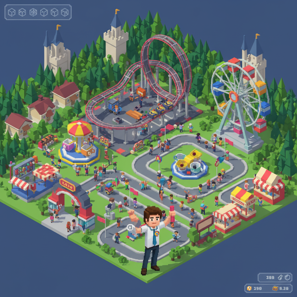 Pixel Coaster Tycoon - Adventure RPG by Jabali AI