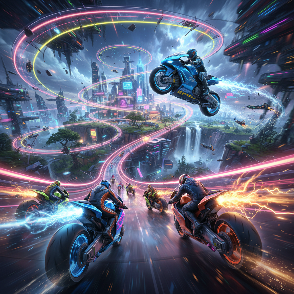 Neon Velocity: Battle Circuit - 3D Racing by Jabali AI