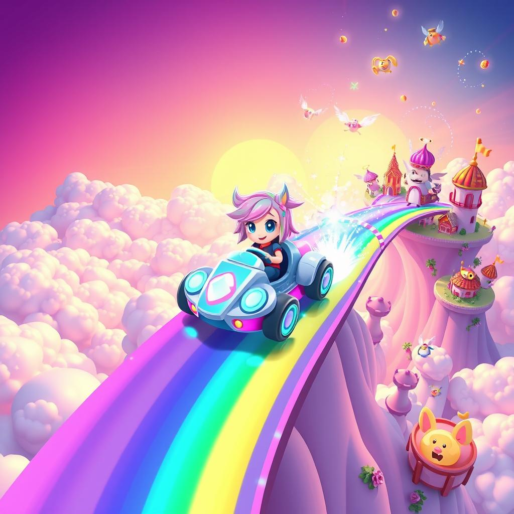 Rainbow Rush Rally - Rhythm Platformer by Jabali AI