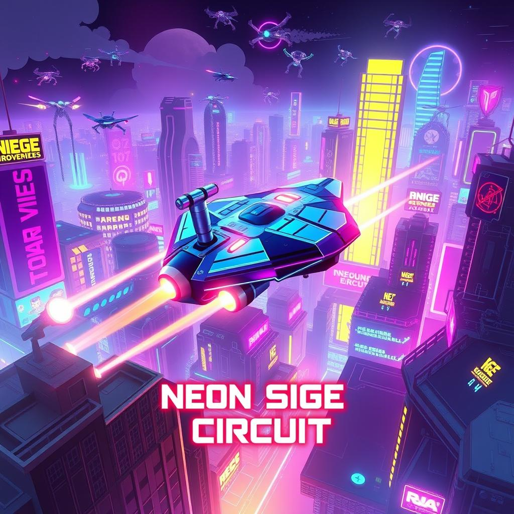 Neon Siege Circuit - Fixed Shooter Arcade by Jabali AI