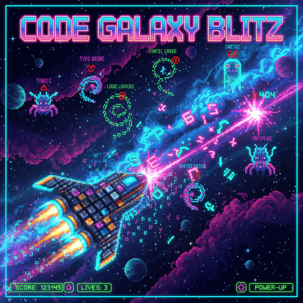 Code Galaxy Blitz - Fixed Shooter Arcade by Jabali AI