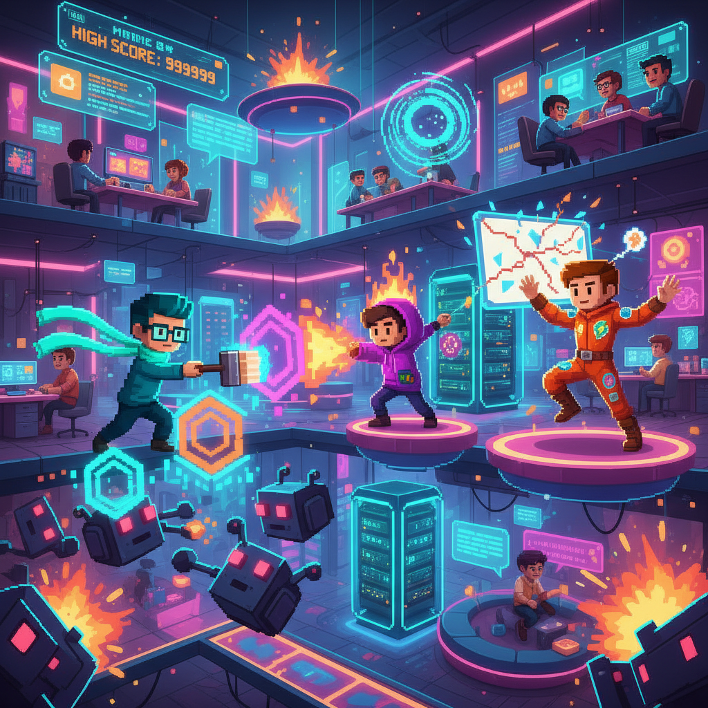 Pixel Pulse: Team Firewall - Endless Tapping by Jabali AI