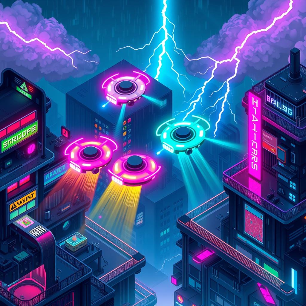 Neon Conductors - Rhythm Platformer by Jabali AI