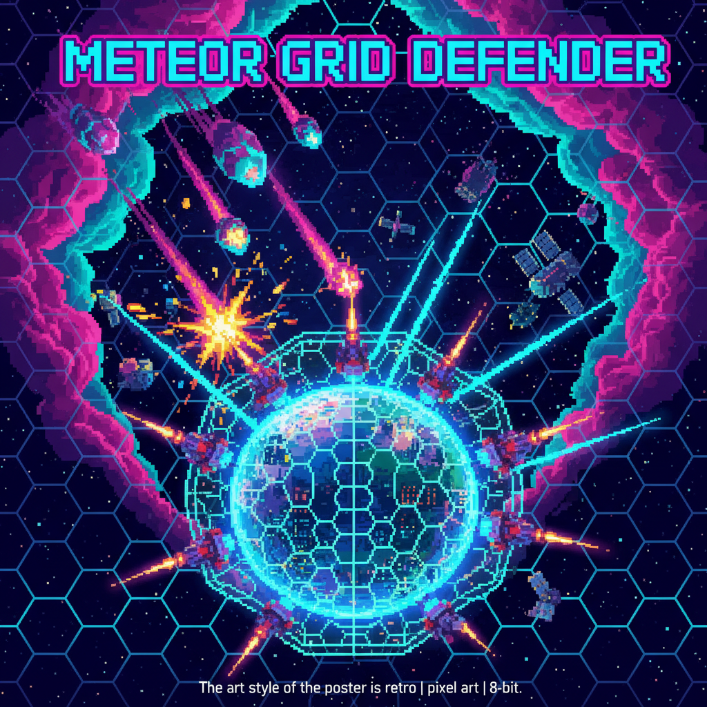 Meteor Grid Defender - Strategic Defense Arcade by Jabali AI
