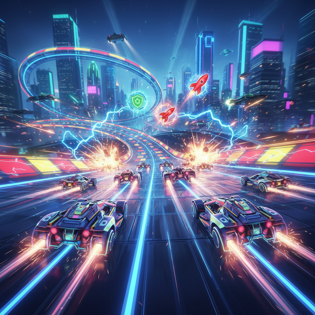 Neon Velocity: Combat Circuit - 3D Racing by Jabali AI