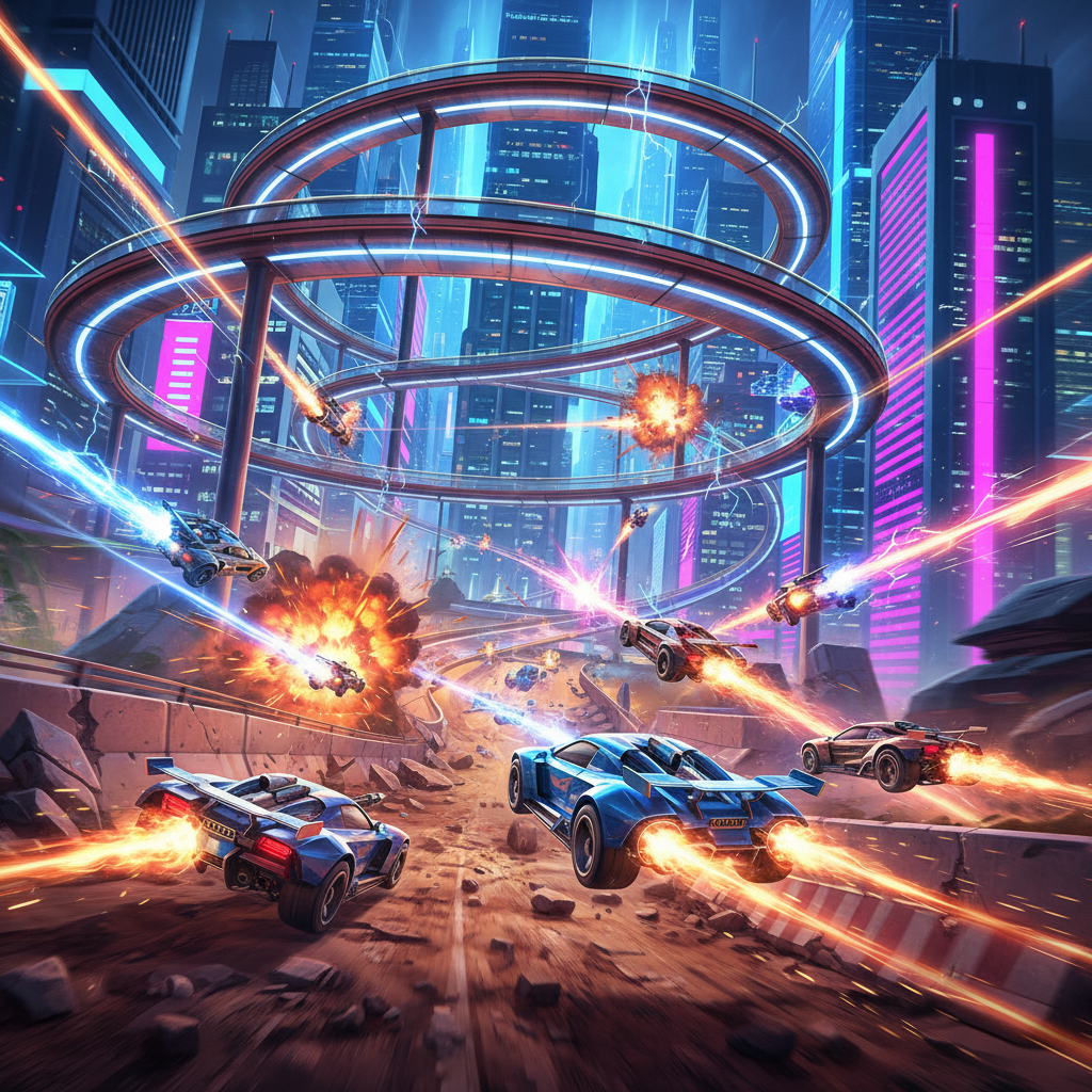 Neon Rivals: Turbo Showdown - 3D Racing by Jabali AI