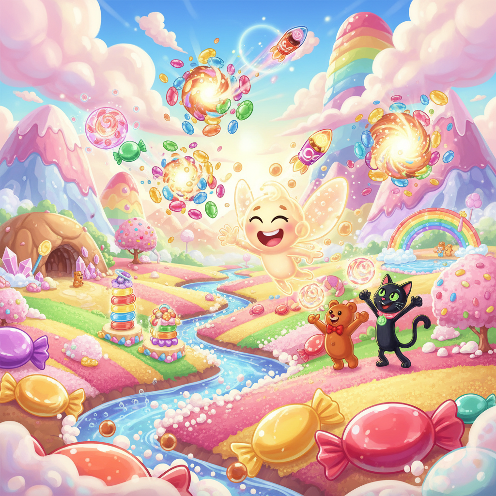 Fizzy Sprite Quest - Match 3 Puzzle by Jabali AI