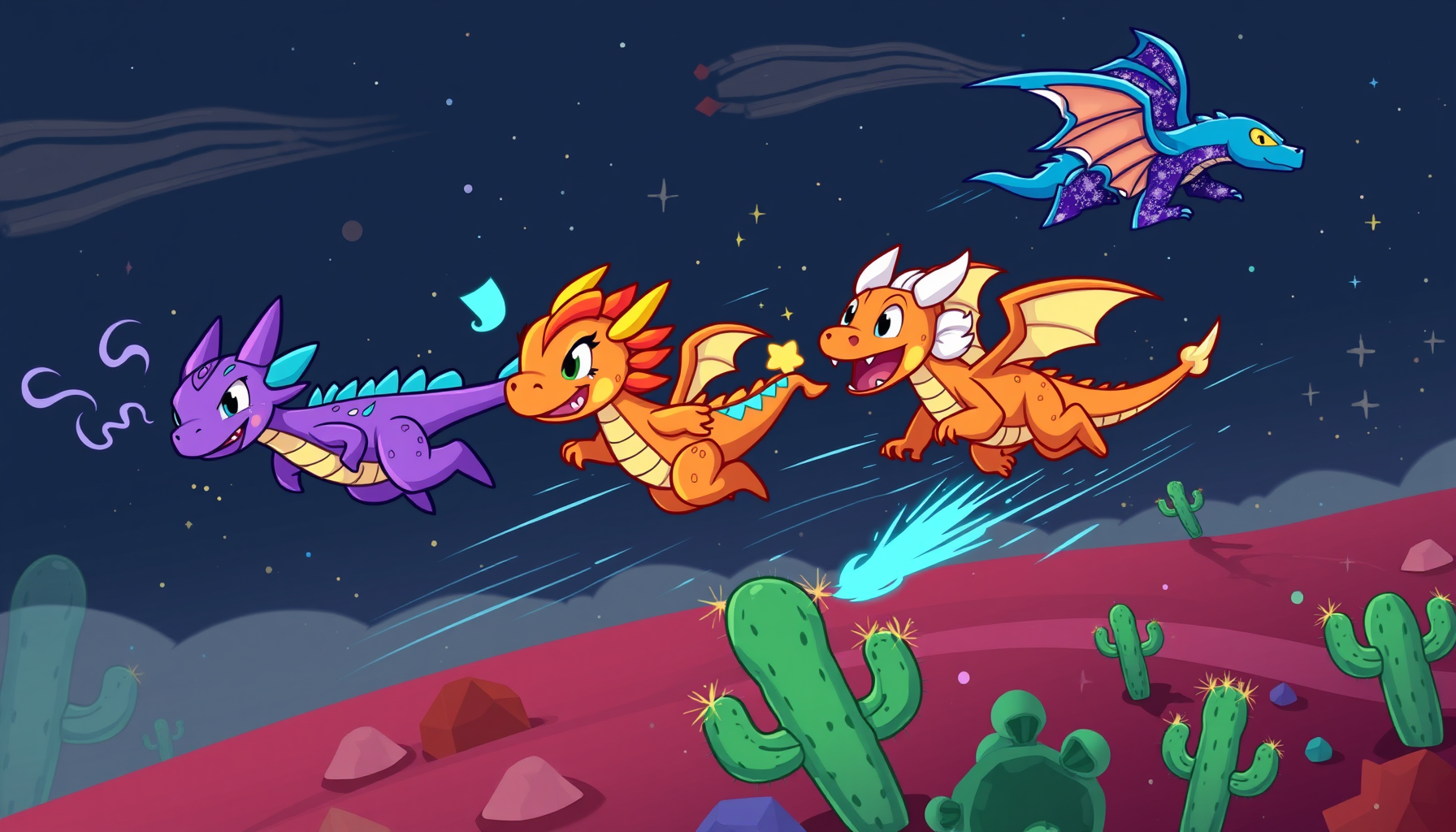 Cosmic Sprint: Dragon Run - Endless Tapping by Jabali AI