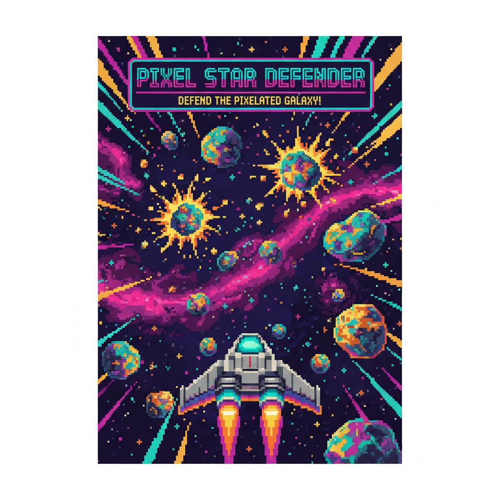 Pixel Star Defender - Fixed Shooter Arcade by Jabali AI