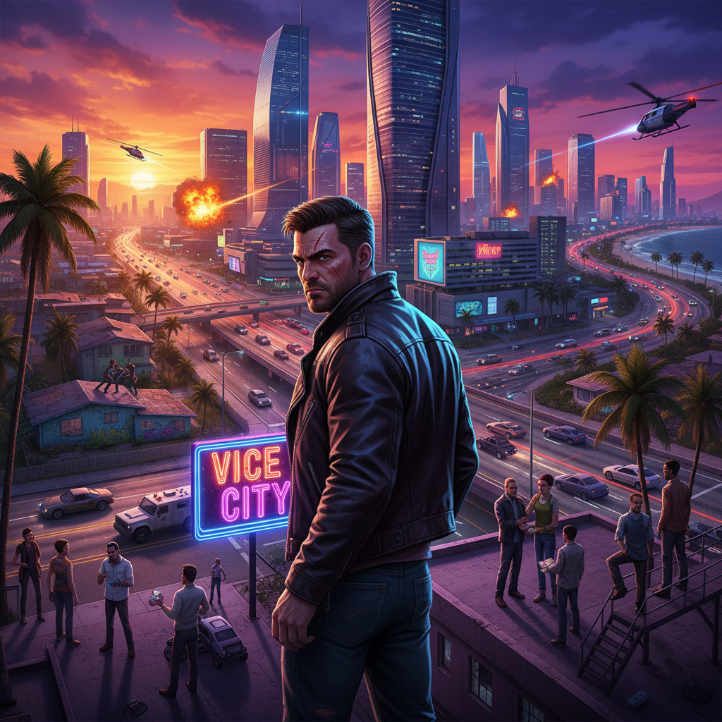 Neon Vice City - 3D Open World by Jabali AI