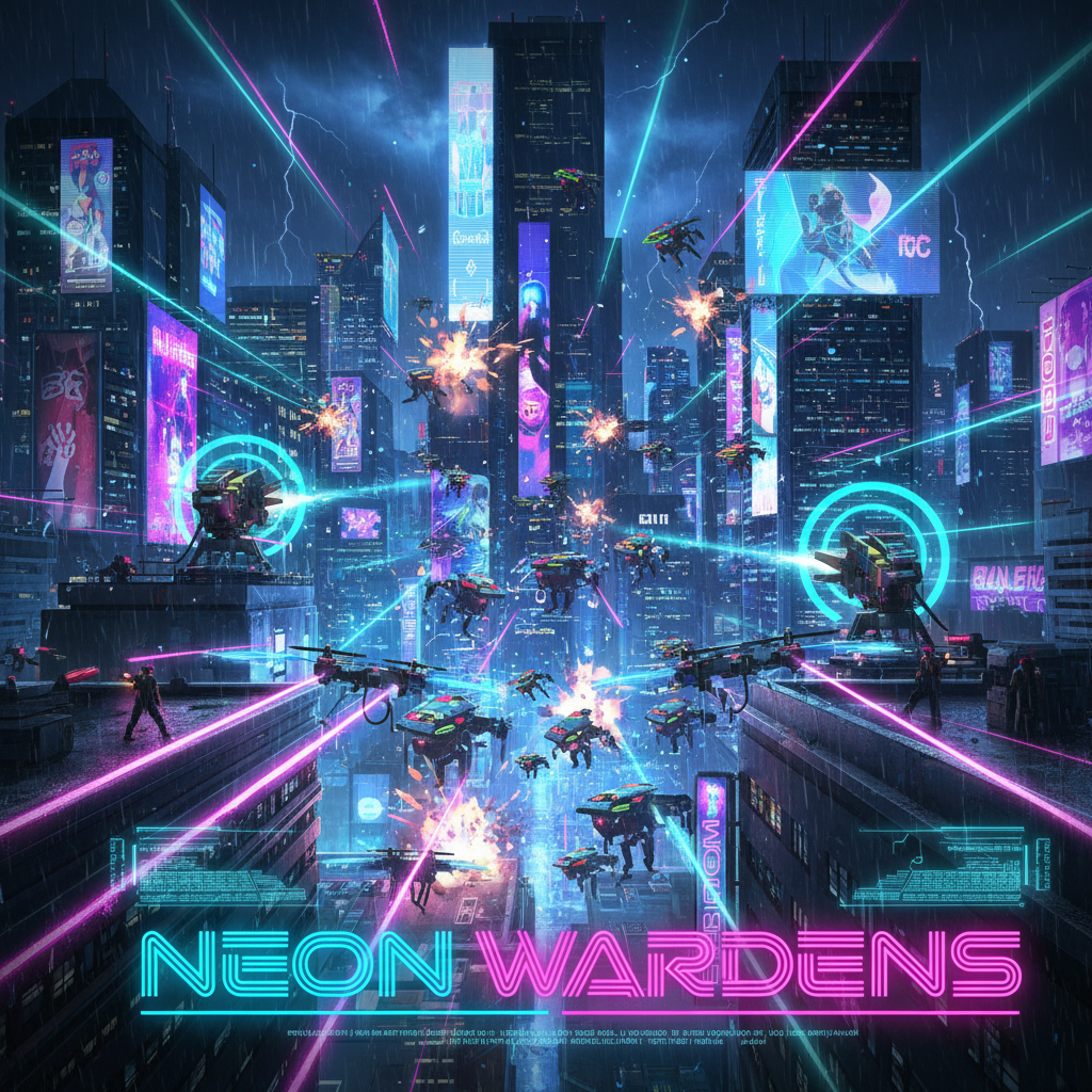 Neon Wardens - Strategic Defense Arcade by Jabali AI